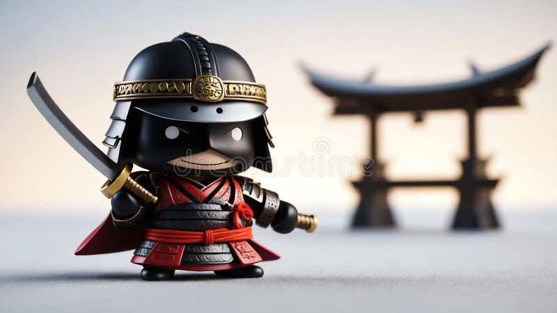 3d Cute Samurai Character Isolated in White Ai Generated Stock ...