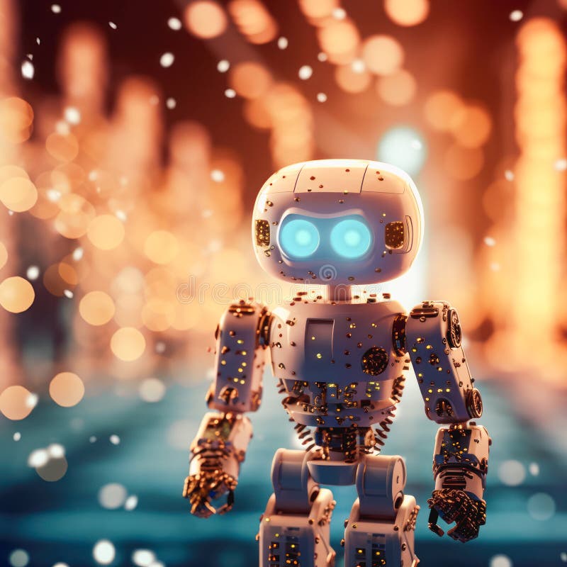 3d Cyber Space Robot Render , Futuristic Concept . Stock Illustration ...