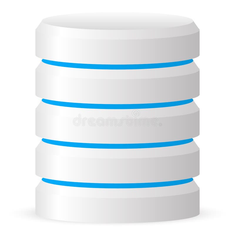 3d Cylinder. Datacenter, Webhosting, Hard Disk Icon Stock Vector ...