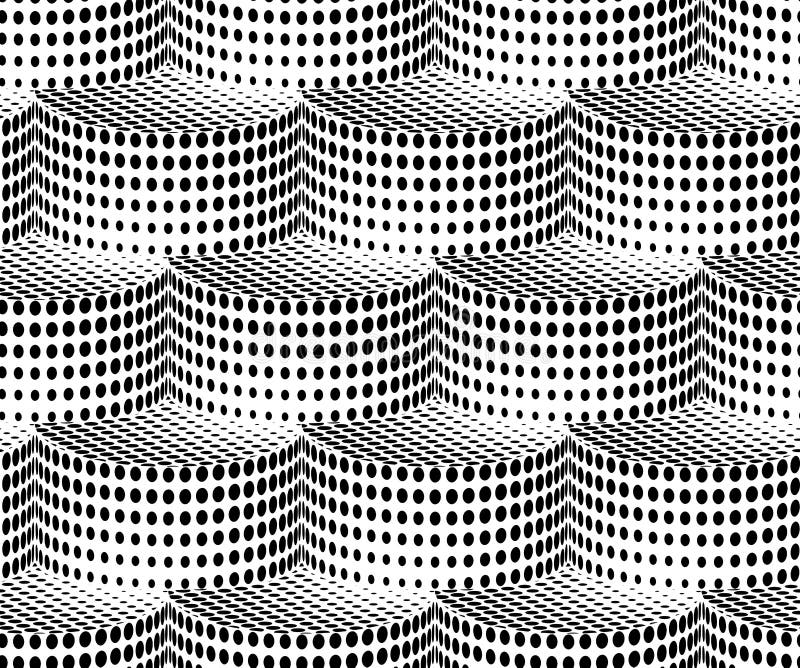 3D Cylinders Abstract Geometric Vector Seamelss Pattern. Stock Vector ...