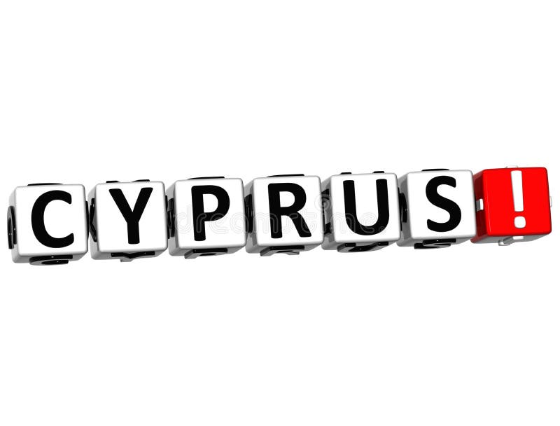 3D Cyprus Button Click Here Block Text Stock Illustration ...