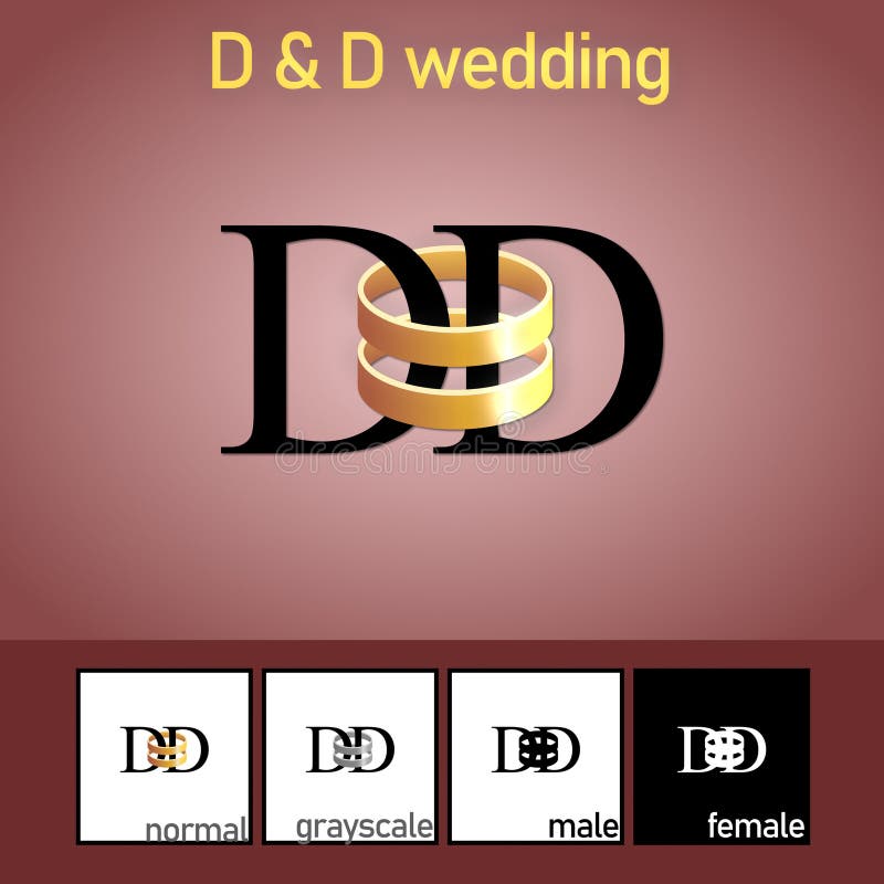 D and D Letter with Wedding Ring Logo. - Vector Stock Vector ...