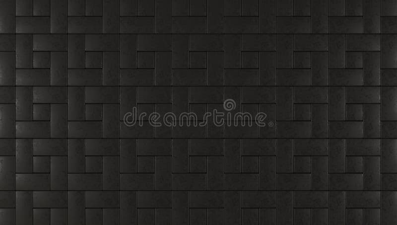 3d Dark Black Cubes Pattern Background Stock Illustration ...