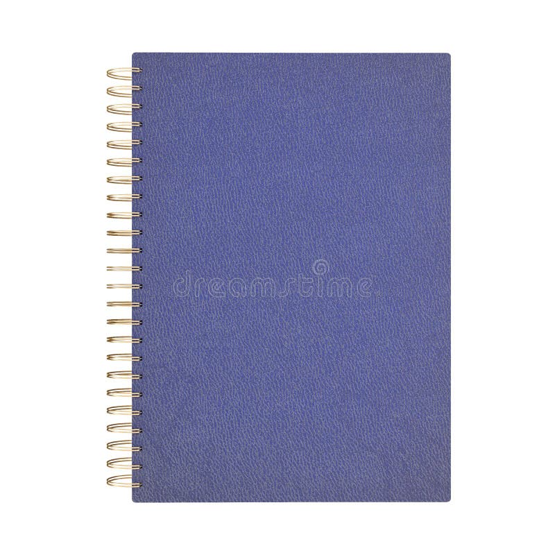 3d Dark Blue Spiral Notebook Isolated on a White Background. Stock ...