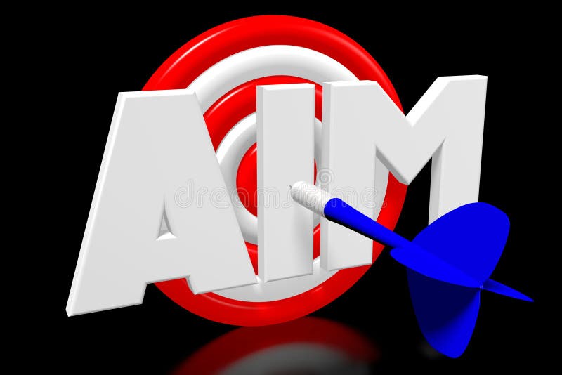 3D Dartboard Concept - `aim` Stock Illustration - Illustration of ...