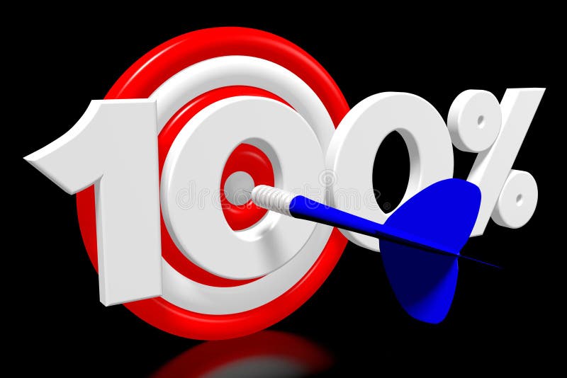 3D Hundred Percent Concept/ Flip-chart Stock Illustration ...