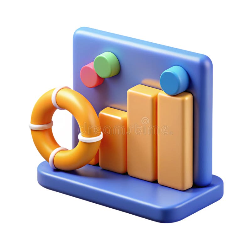 3D Data Analytics Chart Icon Stock Image - Image of analytics, chart ...