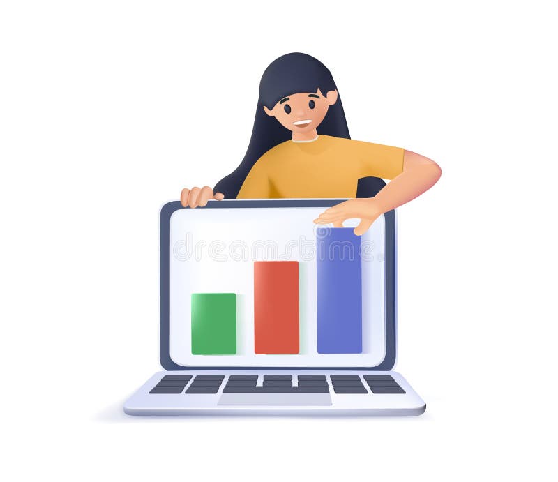 3D Data Analytics, Dashboard and Business Finance Report. Landing Page Concepts for Website and ...