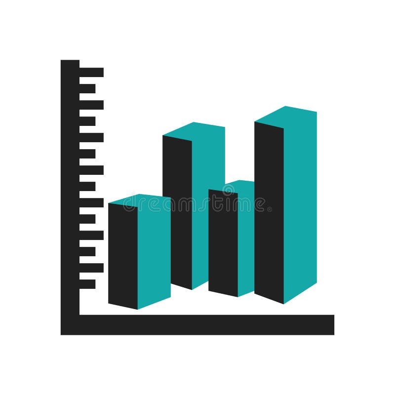 3d Data Analytics Dual Bars Graphic Icon Vector Sign and Symbol ...