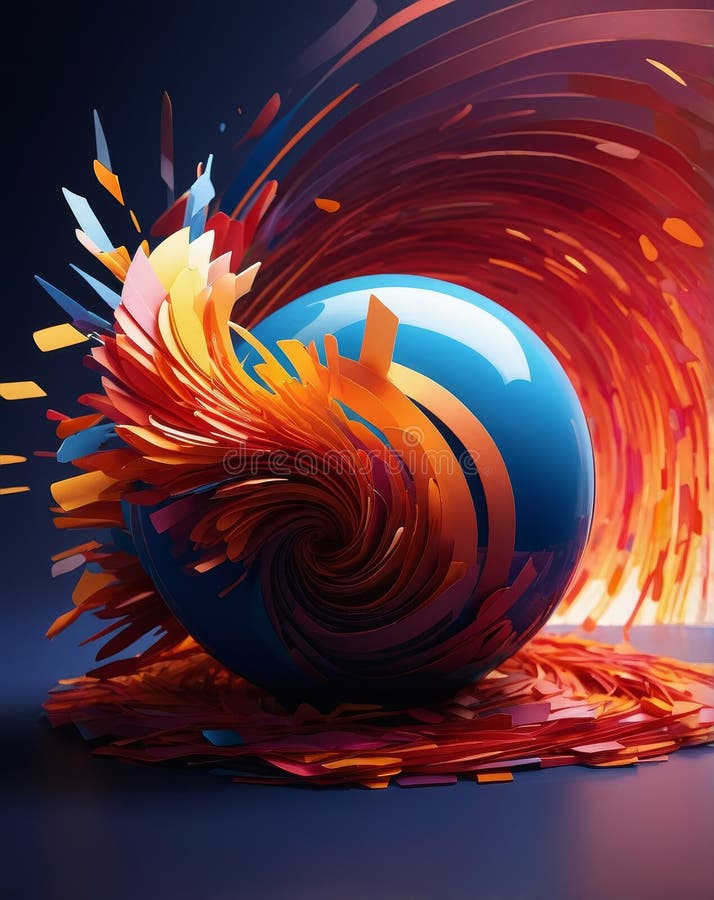 3D Data Explosion with Charts, Graphs, and Trend Arrows in Vibrant ...