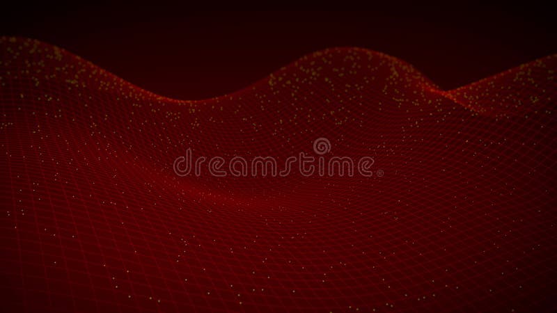 3d Data Wave Background. Abstract Technology Digital Network Flow in a ...