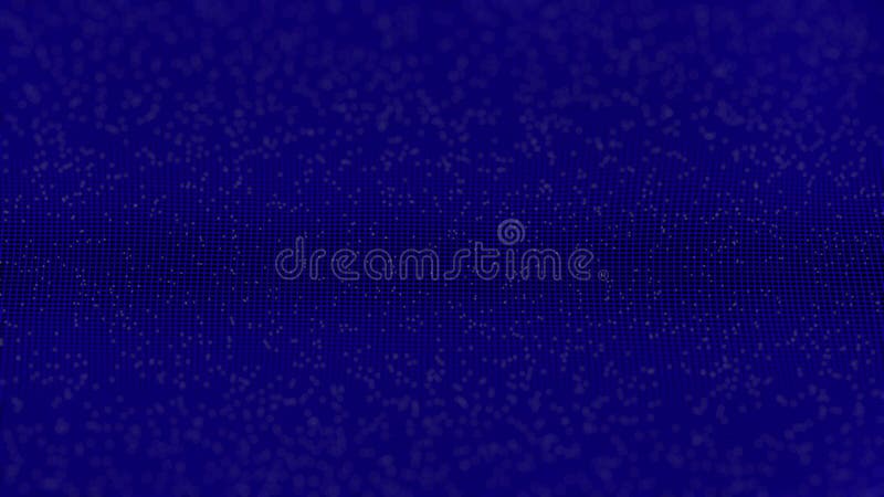 3d Data Wave Background. Blue Abstract Technology Digital Network Flow ...