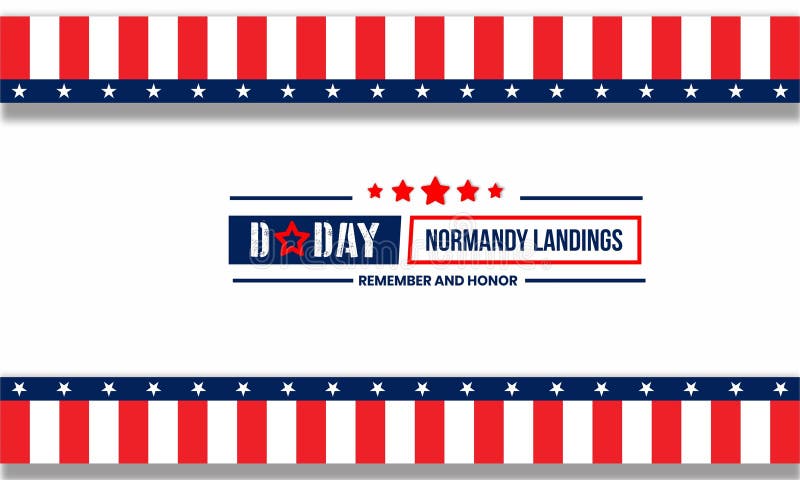 Normandy Landings, U.S. D Day, Celebration Stock Vector - Illustration ...
