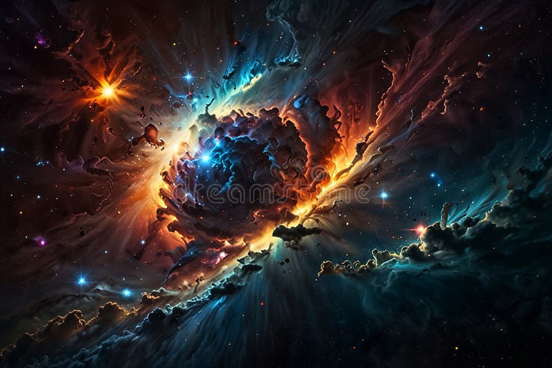 A dazzling star explosion stock illustration. Illustration of space ...