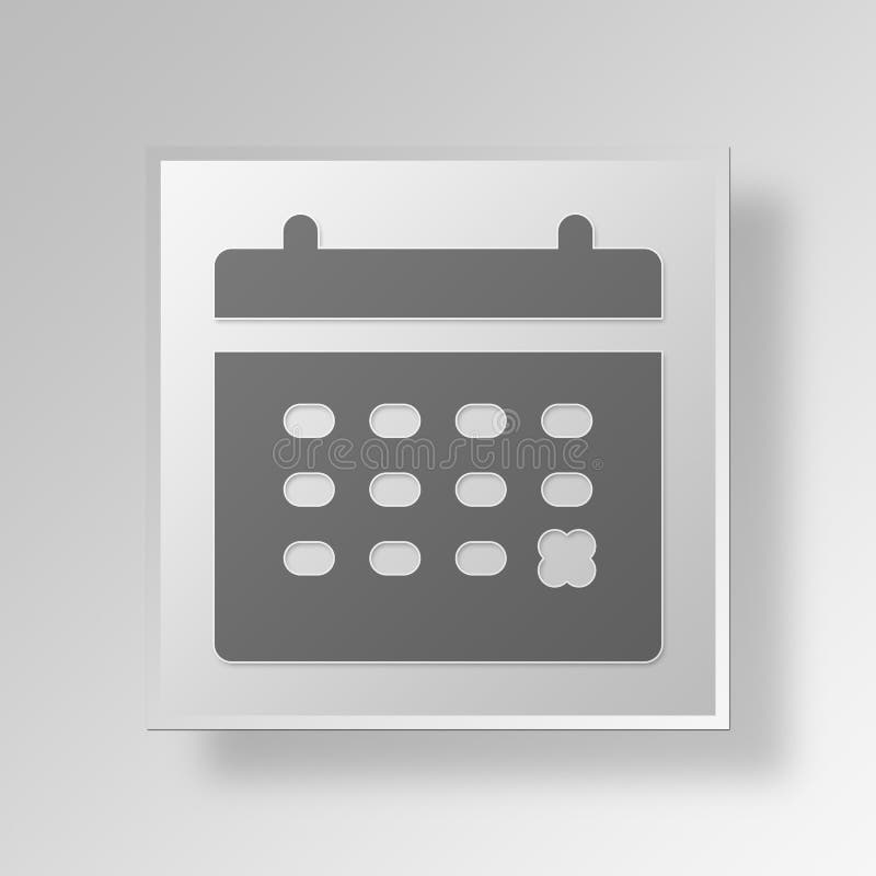 3D Deadline Icon Business Concept Stock Illustration - Illustration of ...