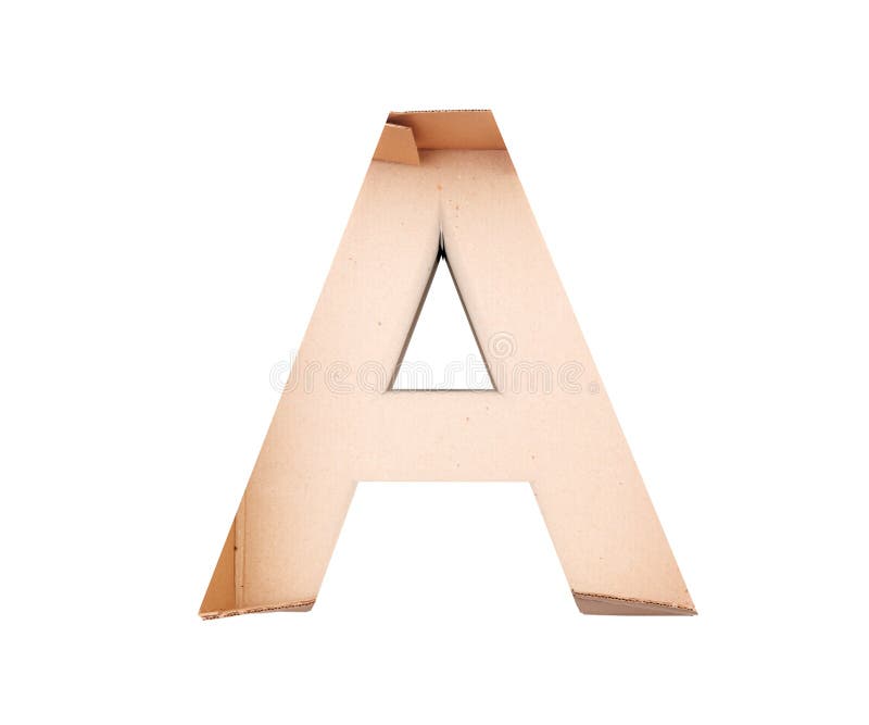 3D Decorative Alphabet from Cardboard Box, Capital Letter a. Stock ...