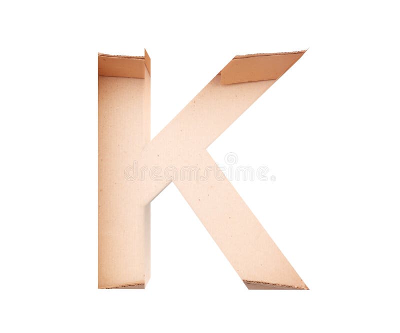 3D Decorative Alphabet from Cardboard Box, Capital Letter M. Stock ...