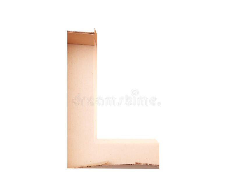 3D Decorative Alphabet from Cardboard Box, Capital Letter M. Stock ...