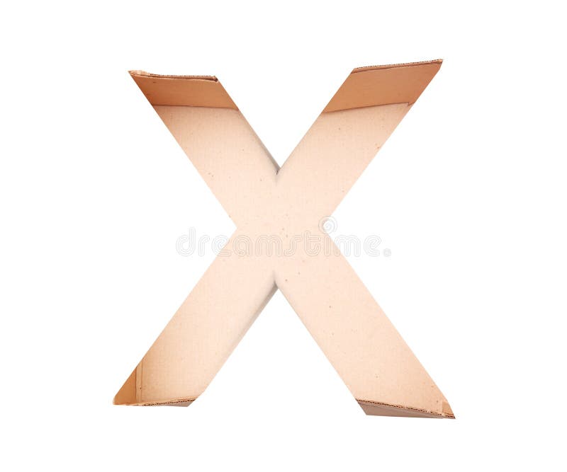 3D Decorative Alphabet from Cardboard Box, Capital Letter X. Stock ...