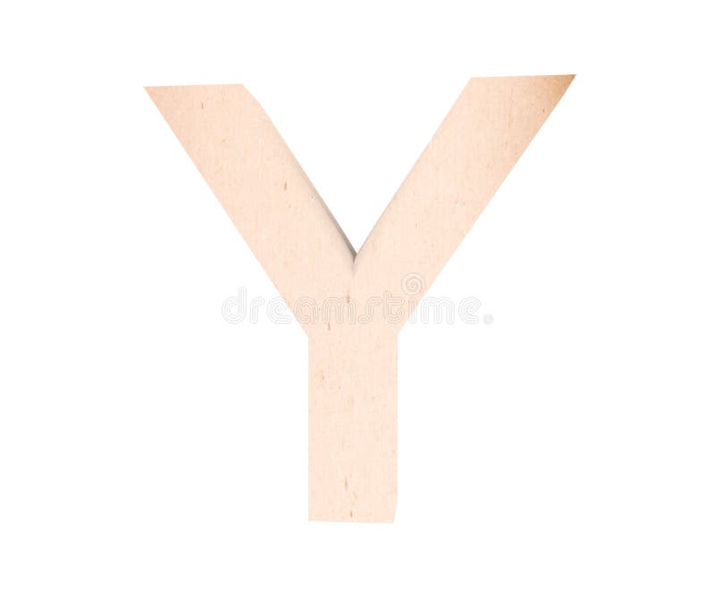 3D Decorative Alphabet from Cardboard Box, Capital Letter Y. Stock ...