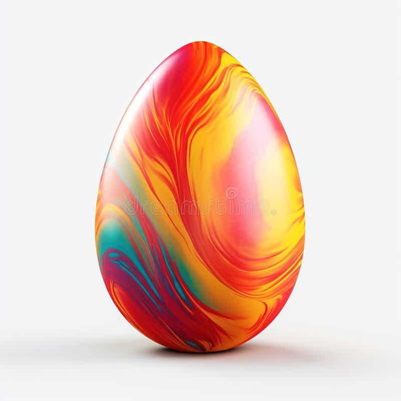 3d Decorative Realistic Egg Shell. Easter Egg on White Background Stock ...