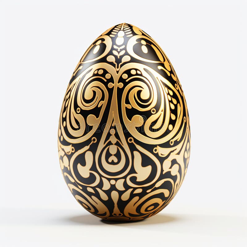 3d Decorative Realistic Egg Shell. Easter Egg on White Background Stock ...