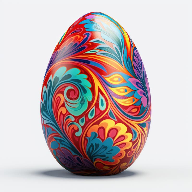 3d Decorative Realistic Egg Shell. Easter Egg on White Background Stock ...