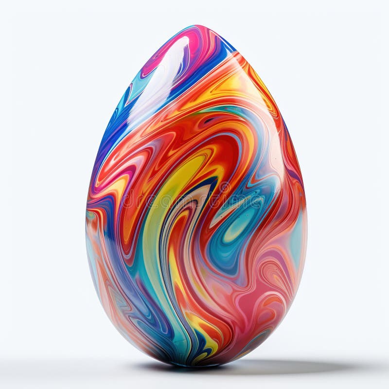 3d Decorative Realistic Egg Shell. Easter Egg on White Background Stock ...