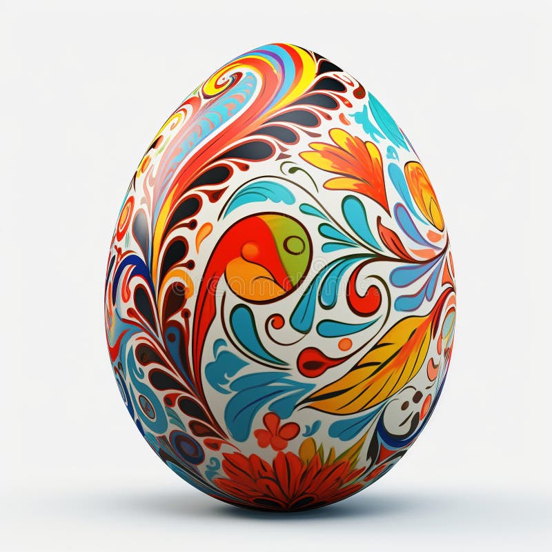 3d Decorative Realistic Egg Shell. Easter Egg on White Background Stock ...