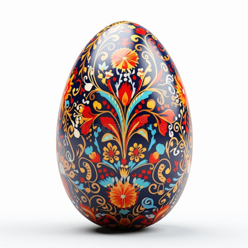 3d Decorative Realistic Egg Shell. Easter Egg on White Background Stock ...