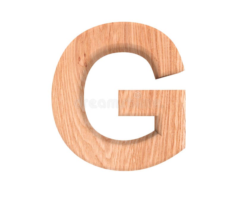 3D Decorative Wood Alphabet, Capital Letter G. Stock Image - Image of ...