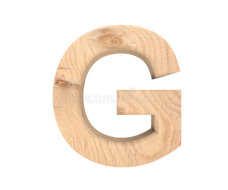 3D Decorative Wooden Alphabet, Capital Letter G. Stock Image - Image of ...