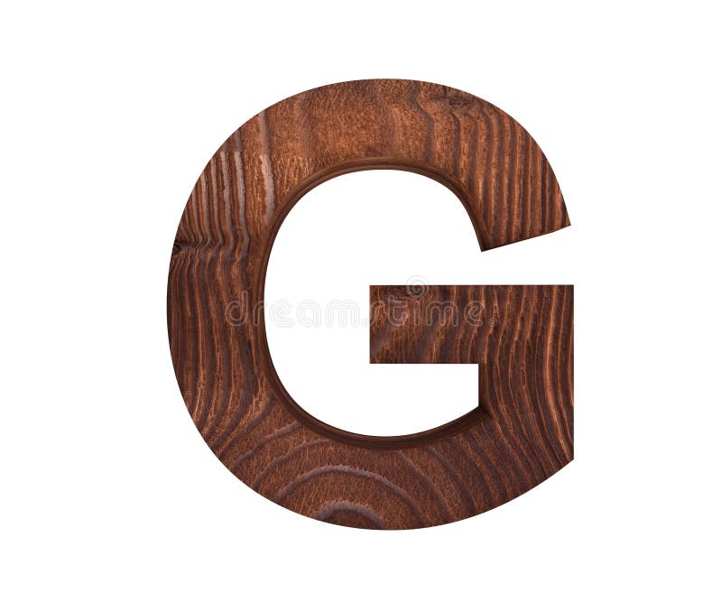 3D Decorative Wooden Alphabet, Capital Letter G. Stock Photo - Image of ...