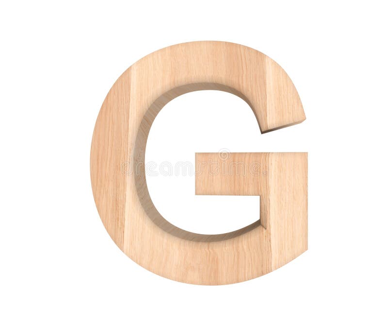 3D Decorative Wooden Alphabet, Capital Letter G. Stock Image - Image of ...