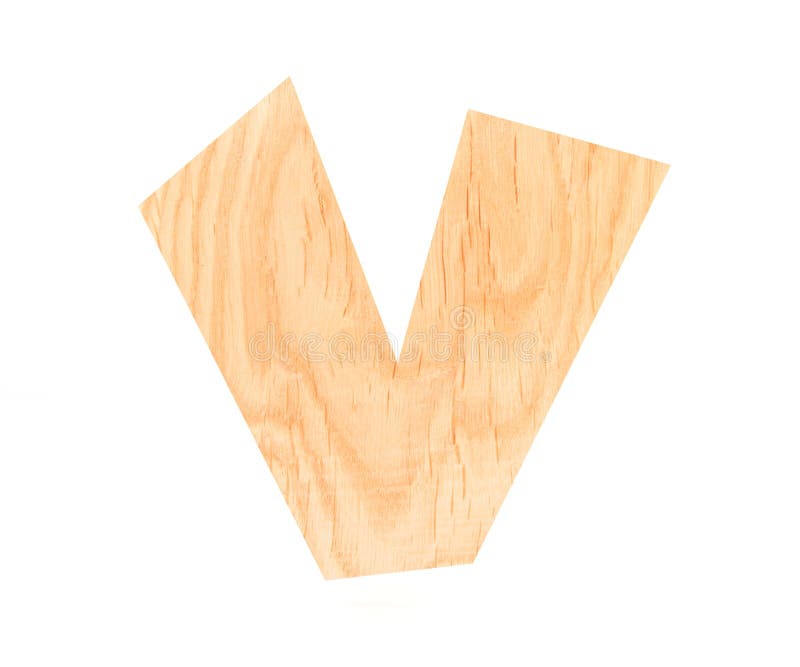 3D Decorative Wooden Alphabet, Capital Letter V. Stock Image - Image of ...