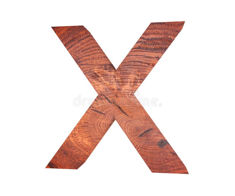 3D Decorative Wooden Alphabet, Capital Letter X. Stock Image - Image of ...