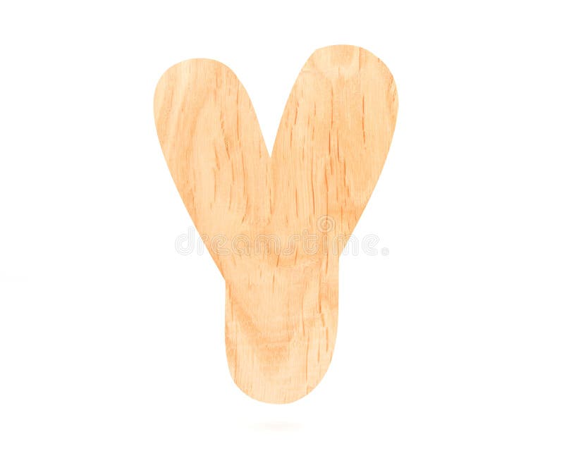 3D Decorative Wooden Alphabet, Capital Letter Y. Stock Illustration ...