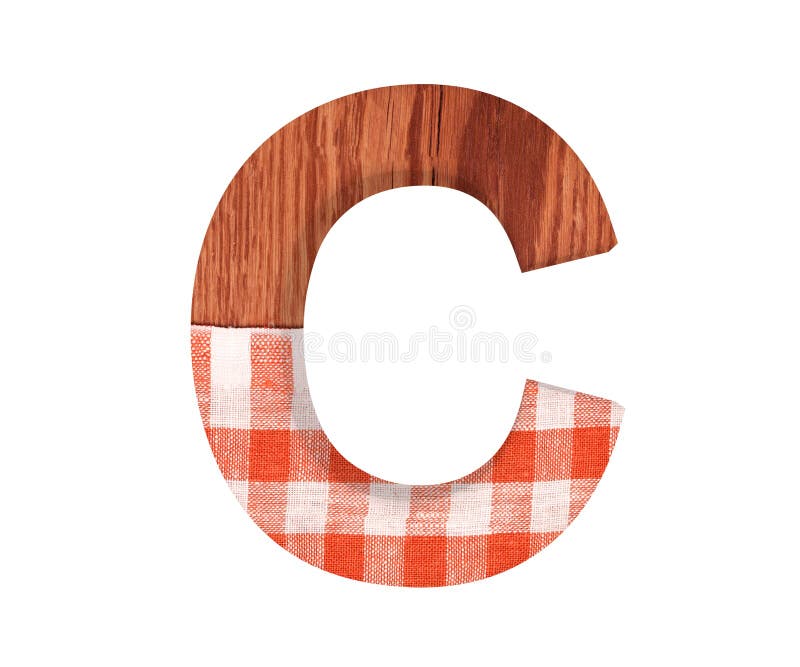 3D Decorative Wooden with Kitchen Tablecloth Alphabet, Capital Letter C ...