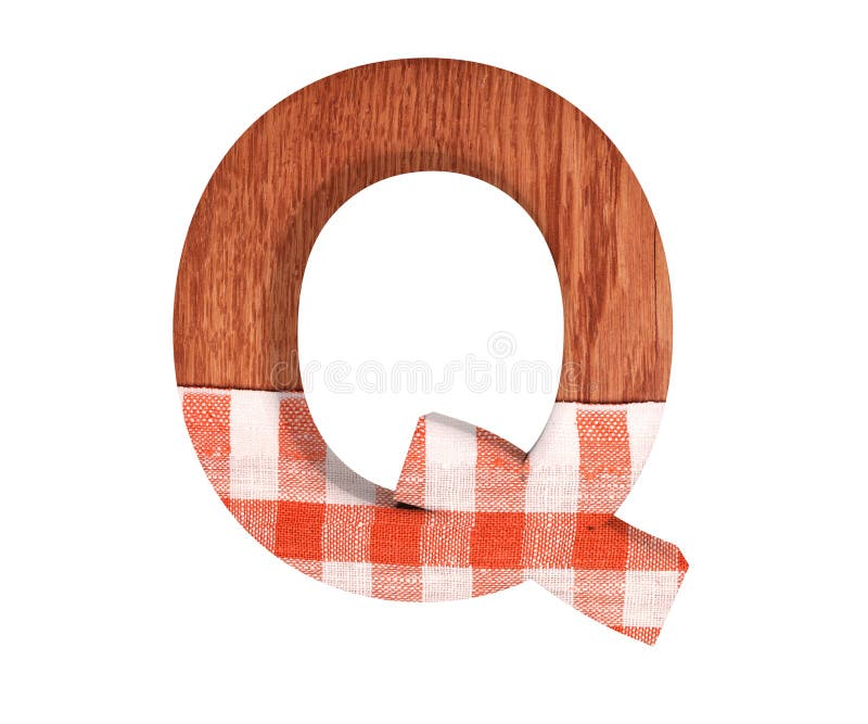 3D Decorative Wooden with Kitchen Tablecloth Alphabet, Capital Letter Q ...