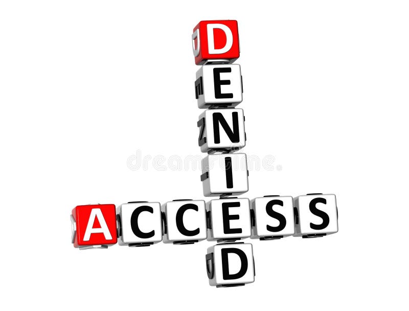 Denied Access Crossword Stock Illustrations – 4 Denied Access Crossword ...