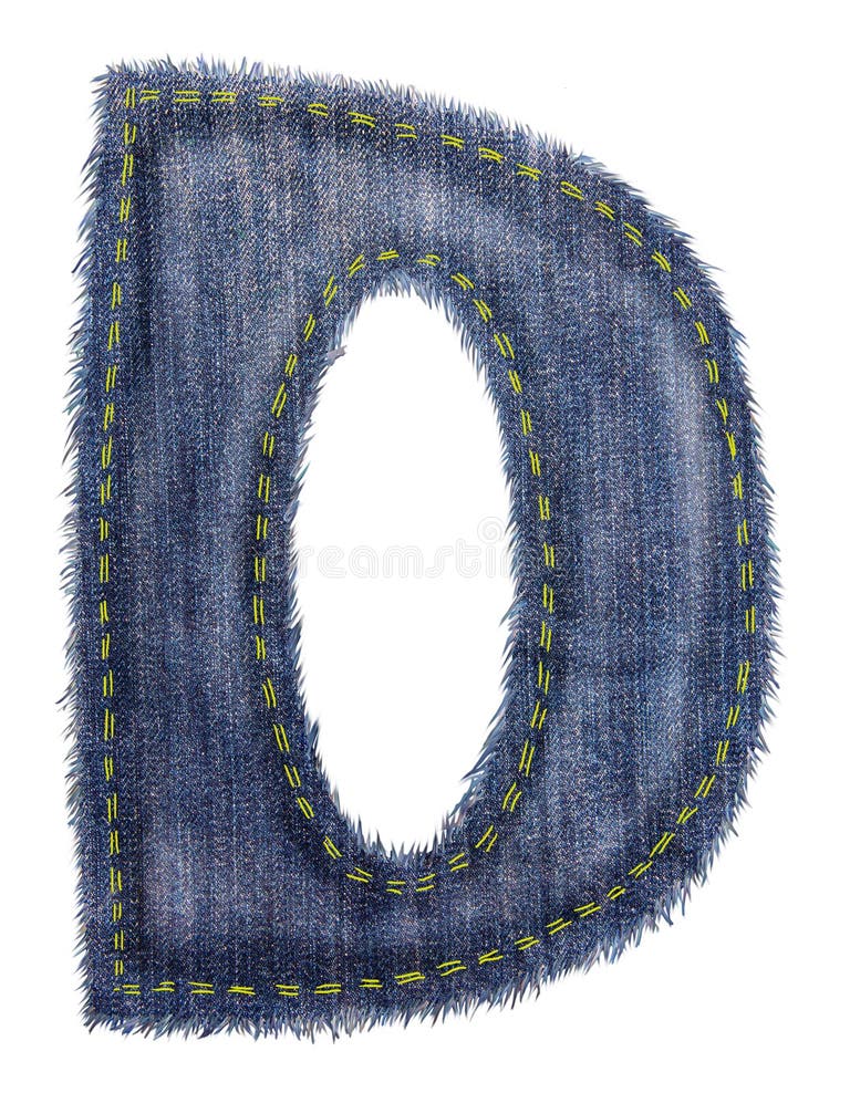 Denim Alphabet Letters Isolated White Stock Photos - Free & Royalty ...