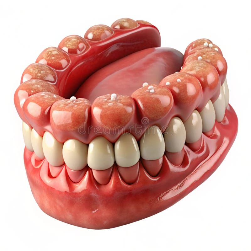 3D Dental Gingivitis Illustration Isolated on White Background Stock ...