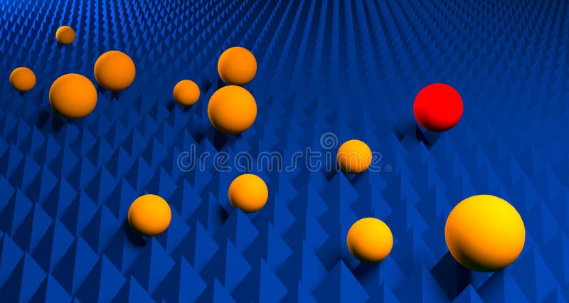 3D Depth and Realism Background. 3D Rendering. Stock Illustration ...