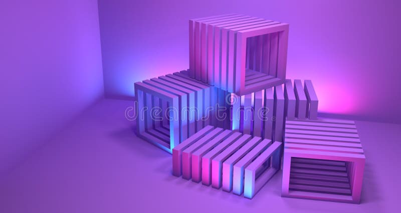 3D Depth and Realism Background. 3D Rendering Stock Illustration ...