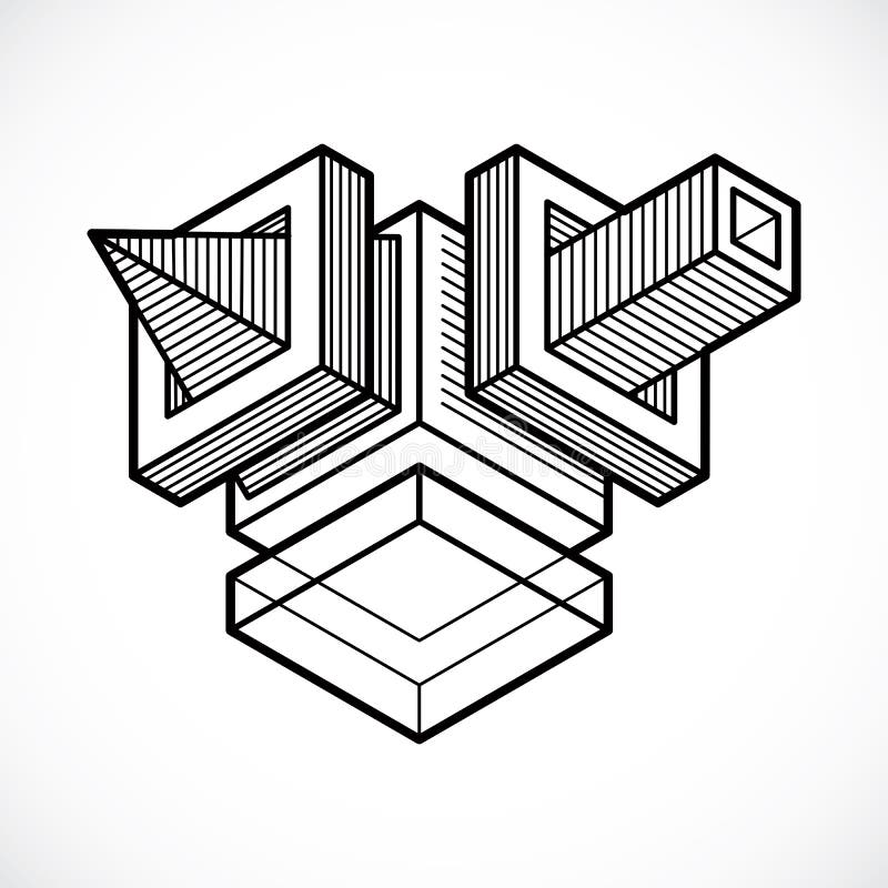 3D Design, Abstract Cube Shape. Stock Vector - Illustration of cube ...