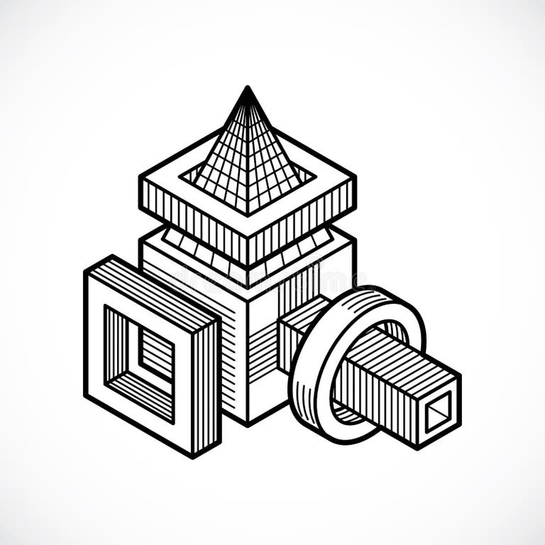 3D Design, Abstract Vector Cube Shape. Stock Vector - Illustration of ...