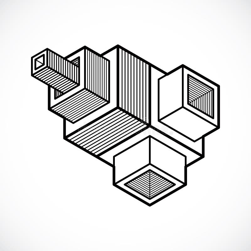 3D Design, Abstract Vector Cube Shape. Stock Vector - Illustration of ...