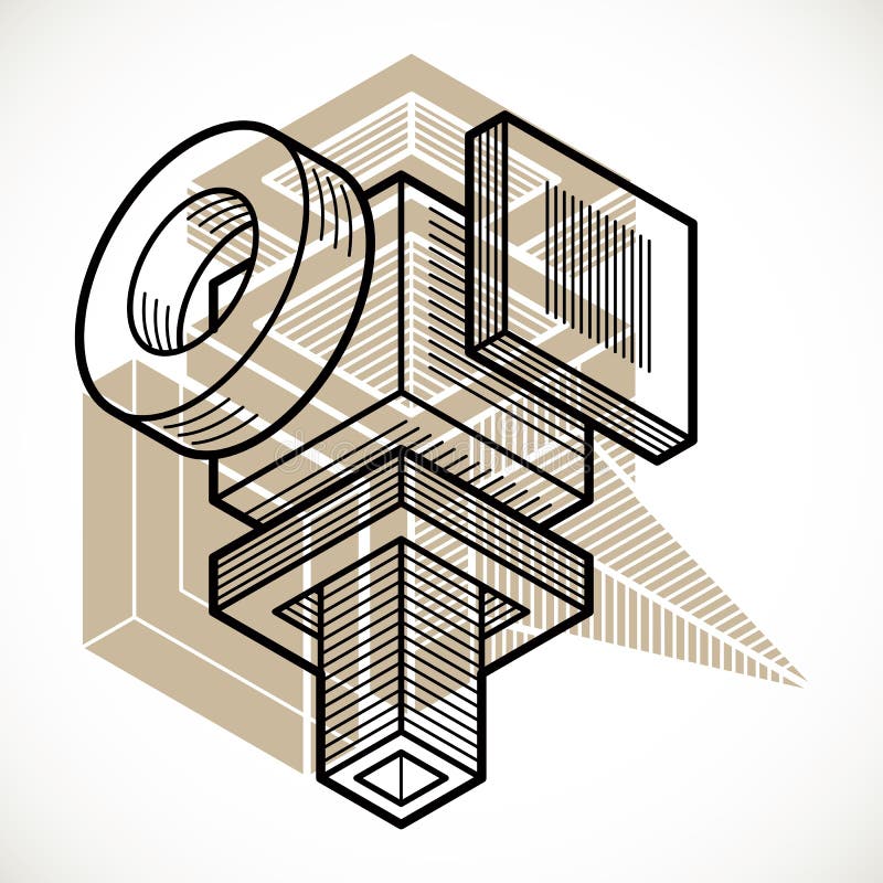 3D Design, Abstract Vector Dimensional Cube Shape. Stock Vector ...