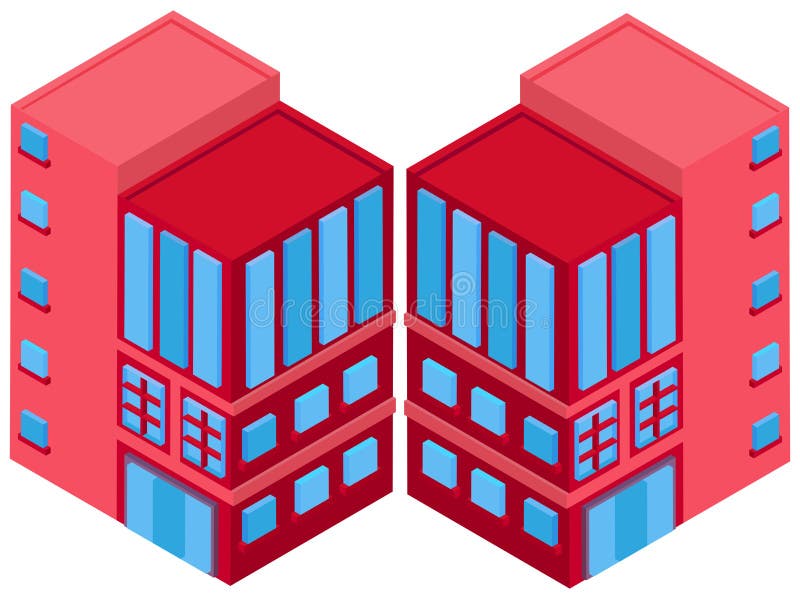 Icon big pink building stock illustration. Illustration of city - 84043659