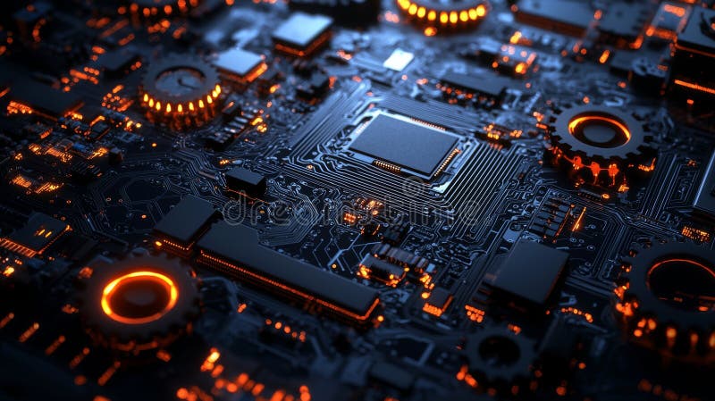 A 3D Design Depicting Gears and Cogs Symbolizes Digital Information ...